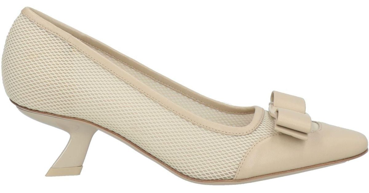 Ferragamo Pumps in Natural | Lyst UK