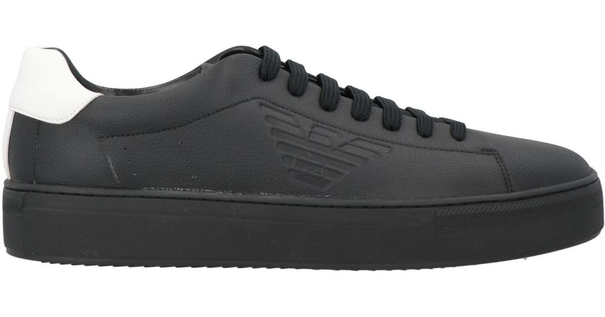 Emporio Armani Trainers in Black for Men | Lyst