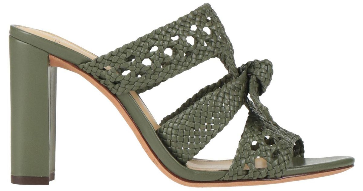 Alexandre Birman Military Sandals Leather in Green | Lyst