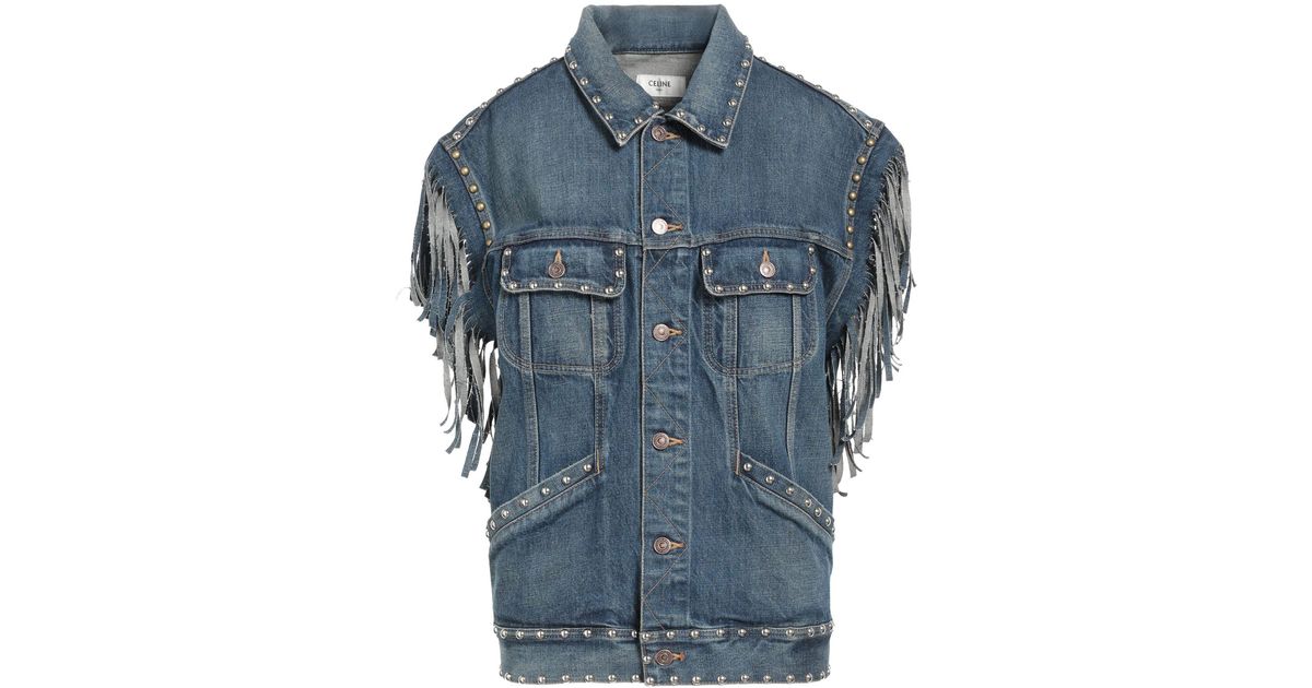 Celine Denim Outerwear in Blue | Lyst UK