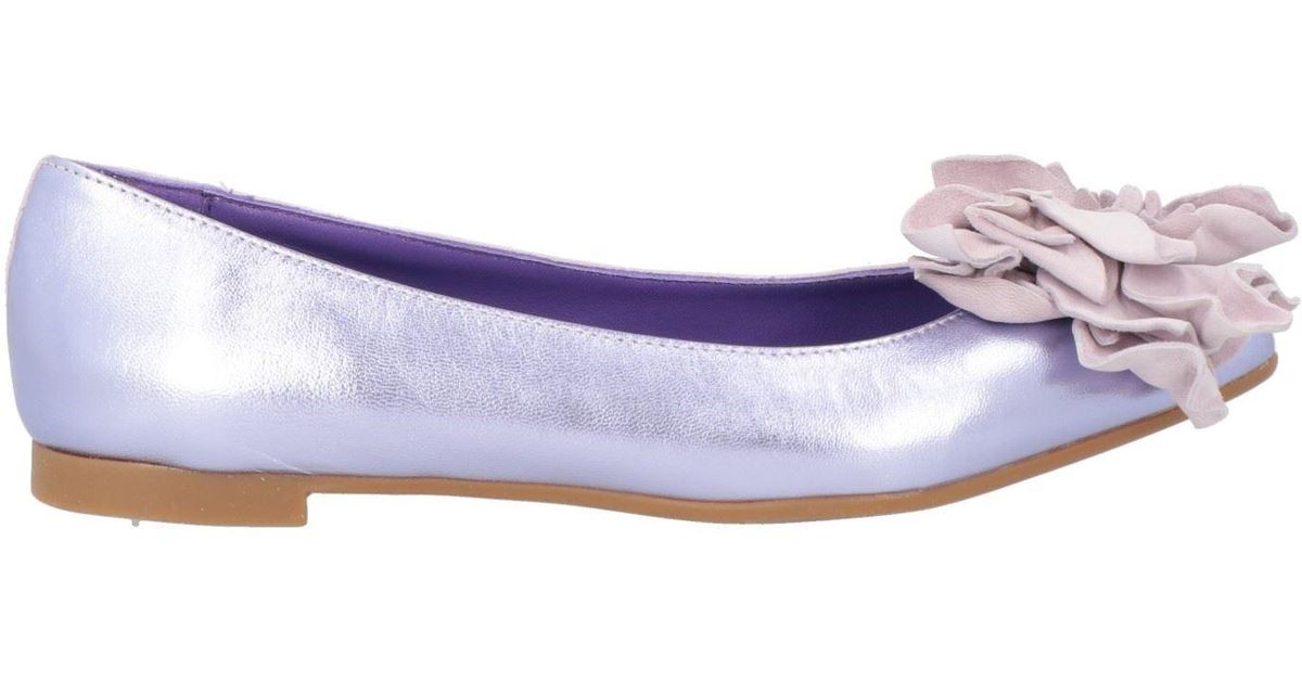 gioia.a. Lilac Ballet Flats Leather in Purple | Lyst