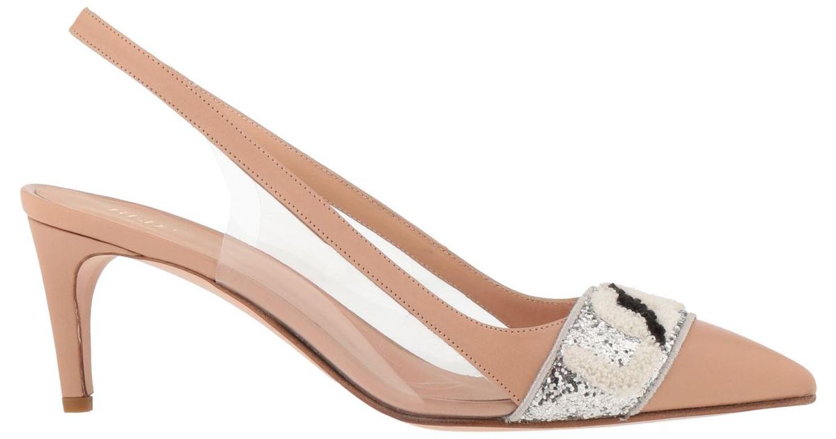 Red(V) Blush Pumps Leather, Textile Fibers in Pink | Lyst