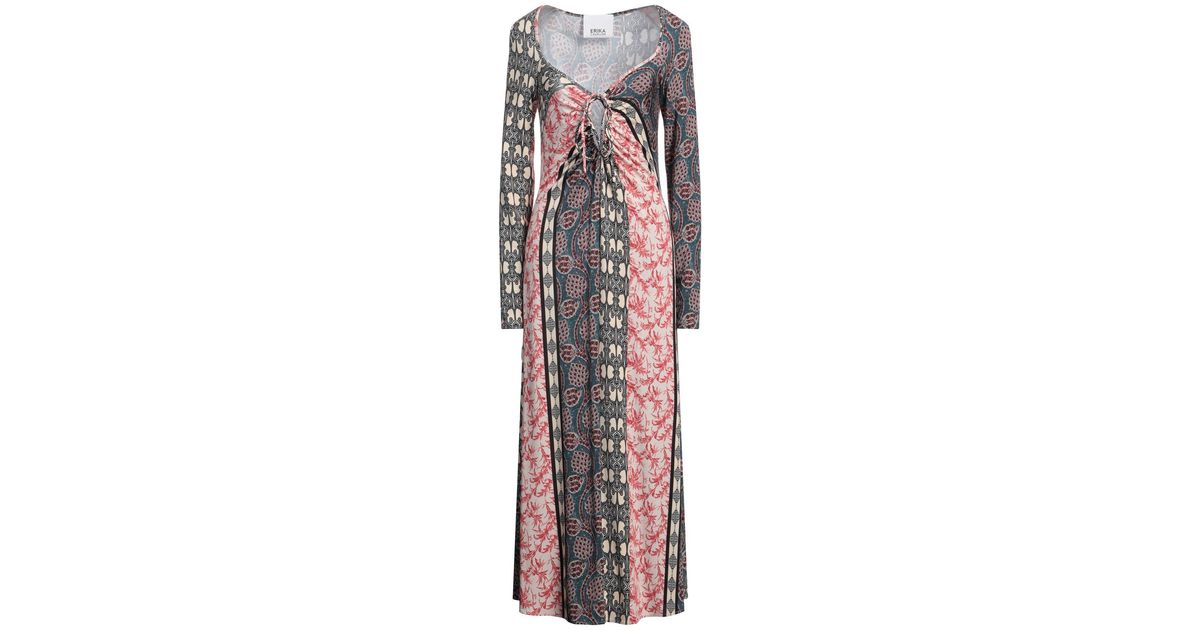 Erika Cavallini Semi Couture Maxi Dress Viscose, Elastane in White | Lyst