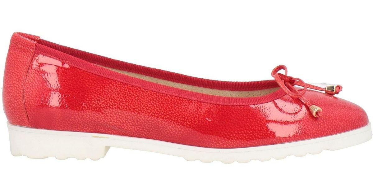 Melluso Ballet Flats Textile Fibers in Red | Lyst