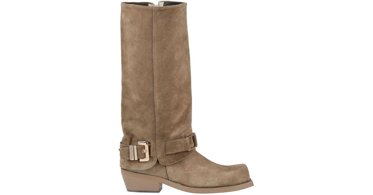 Ovyè Khaki Boot Leather in Brown | Lyst