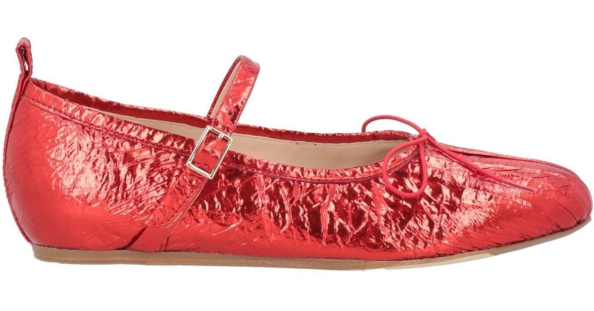 Simone Rocha Ballet Flats Textile Fibers in Red | Lyst