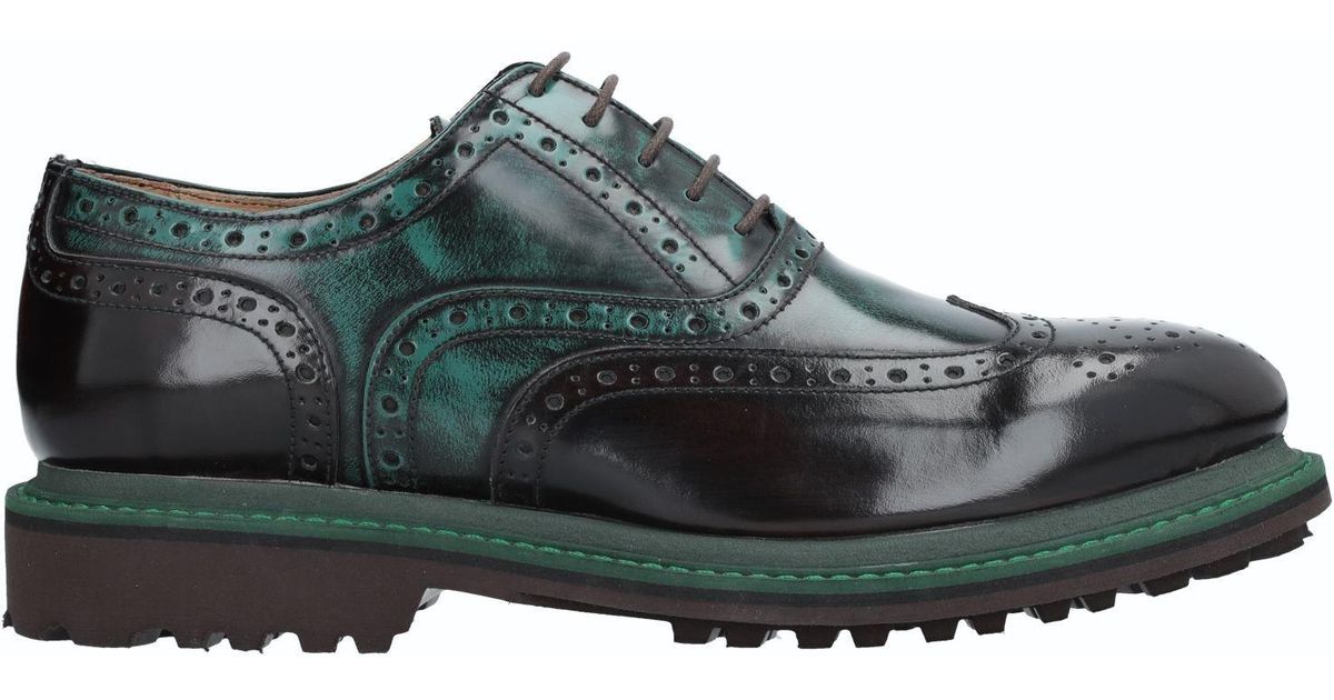 Domenico Tagliente Leather Lace-up Shoe in Green for Men - Lyst