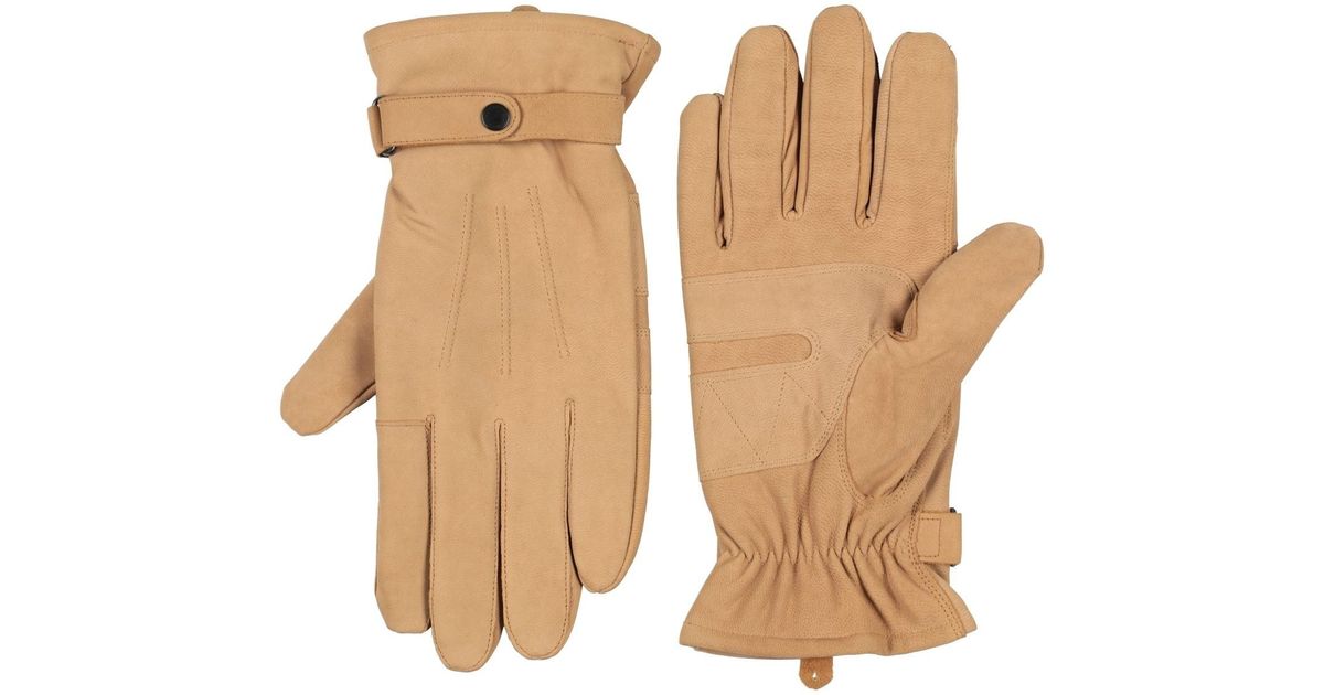 Barbour Gloves Leather in White for Men | Lyst