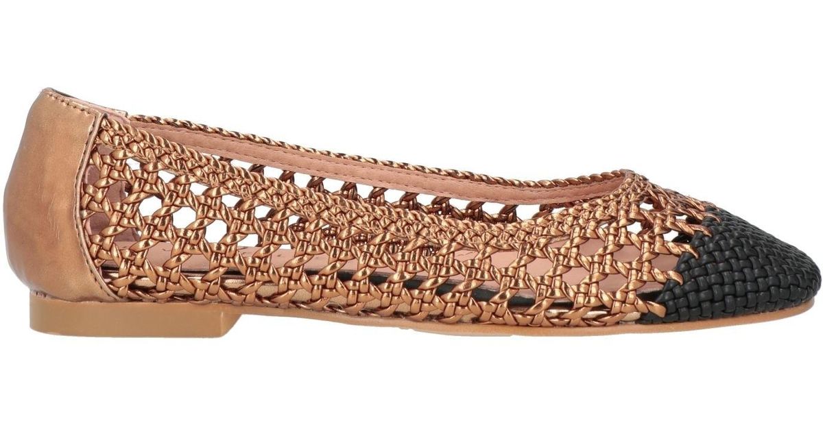 Divine Follie Ballet Flats Textile Fibers in Brown | Lyst