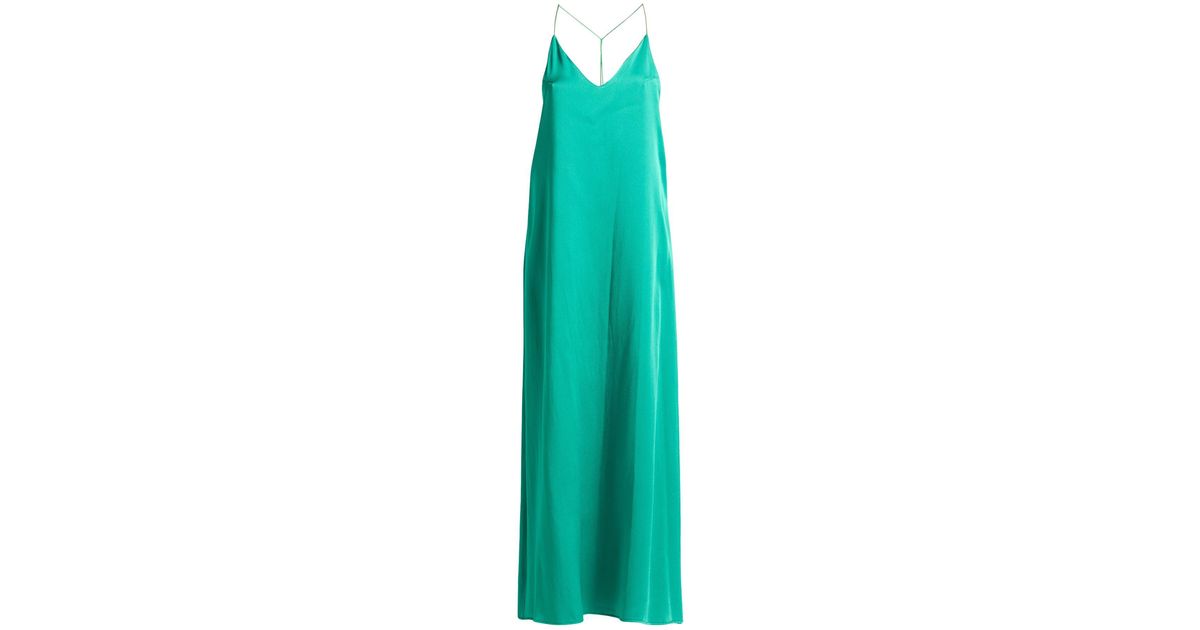 THE NINA STUDIO Maxi Dress Silk in Green | Lyst UK