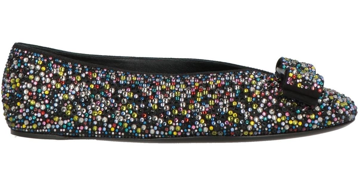 Ferragamo Ballet Flats in Black | Lyst UK