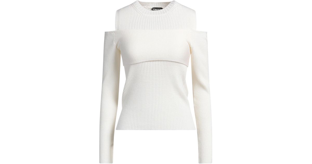Tom Ford Ivory Twin Set Wool in White | Lyst