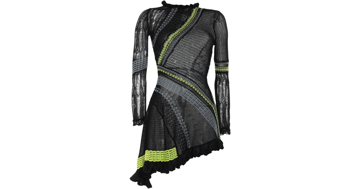 Roberta Einer Mini Dress Cotton, Virgin Wool, Acrylic in Black | Lyst