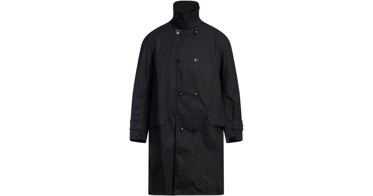 Barbour Overcoat & Trench Coat Cotton in Black for Men | Lyst