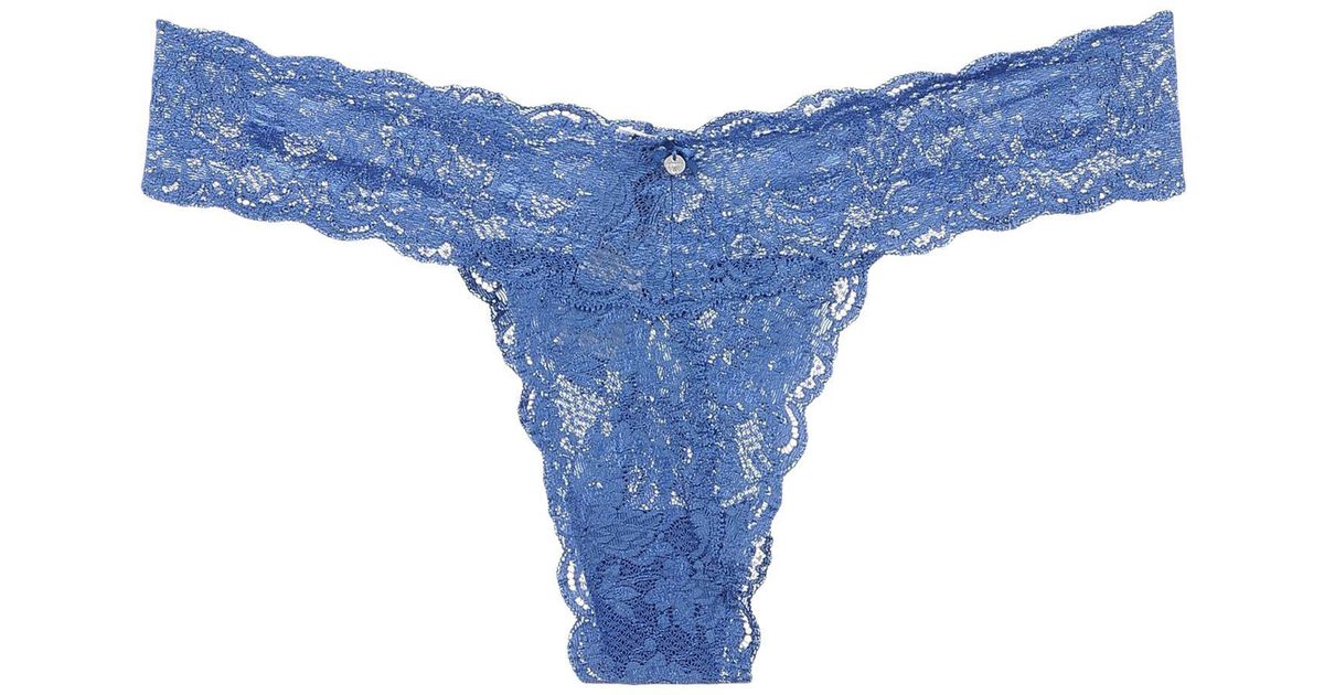Guess Lace G-string in Blue - Lyst