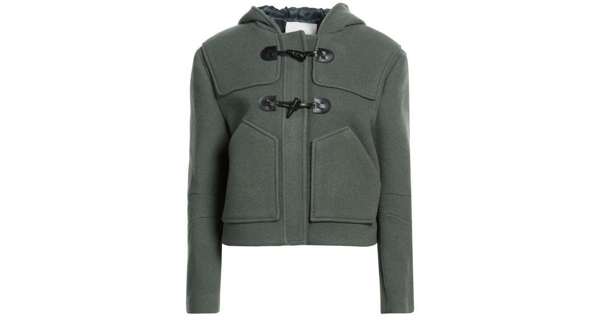 Ba&sh Coat Wool, Polyamide in Green | Lyst UK