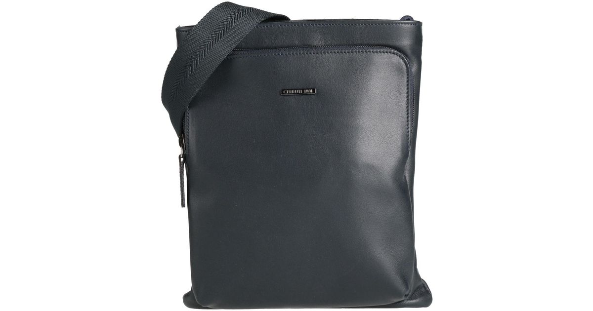 Cerruti 1881 Cross-Body Bag Leather in Black for Men | Lyst
