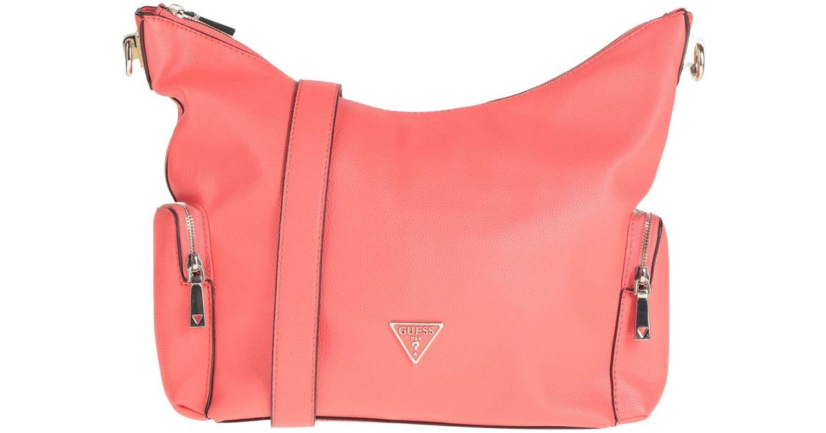 Guess Coral Cross-Body Bag Polyurethane in Pink | Lyst