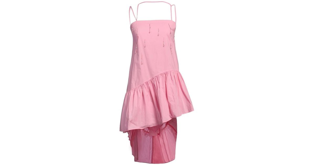 Isabelle Blanche Mini Dress Cotton in Pink | Lyst