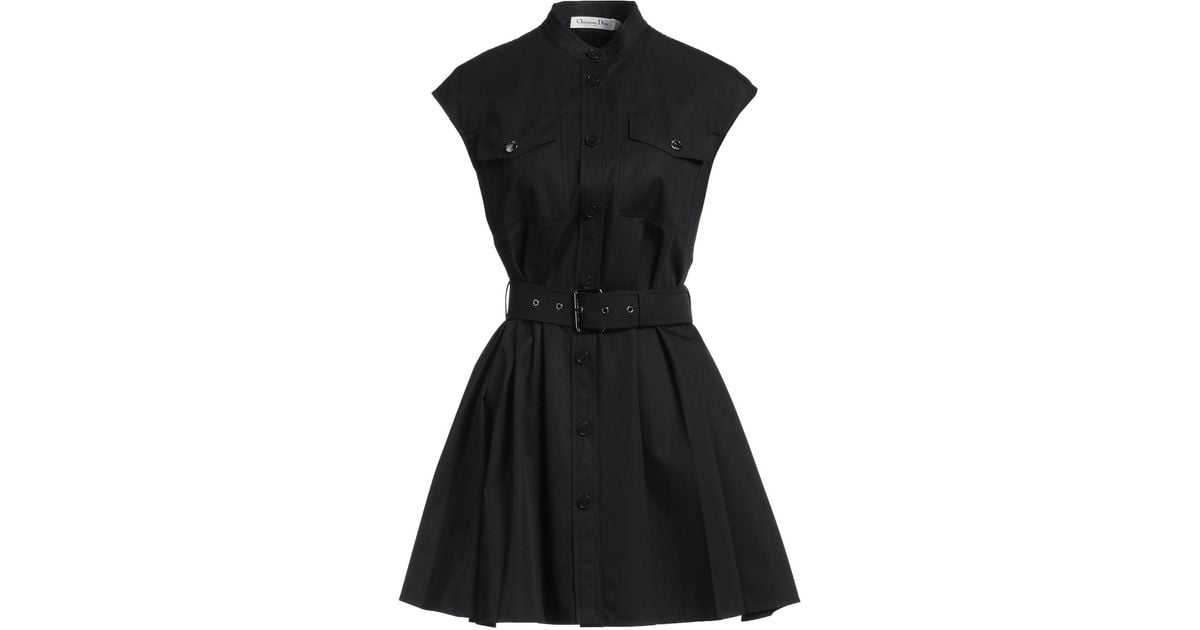 Dior Mini Dress Cotton in Black | Lyst