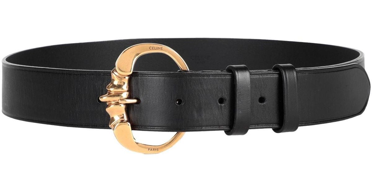 Celine Belt Leather in Black | Lyst