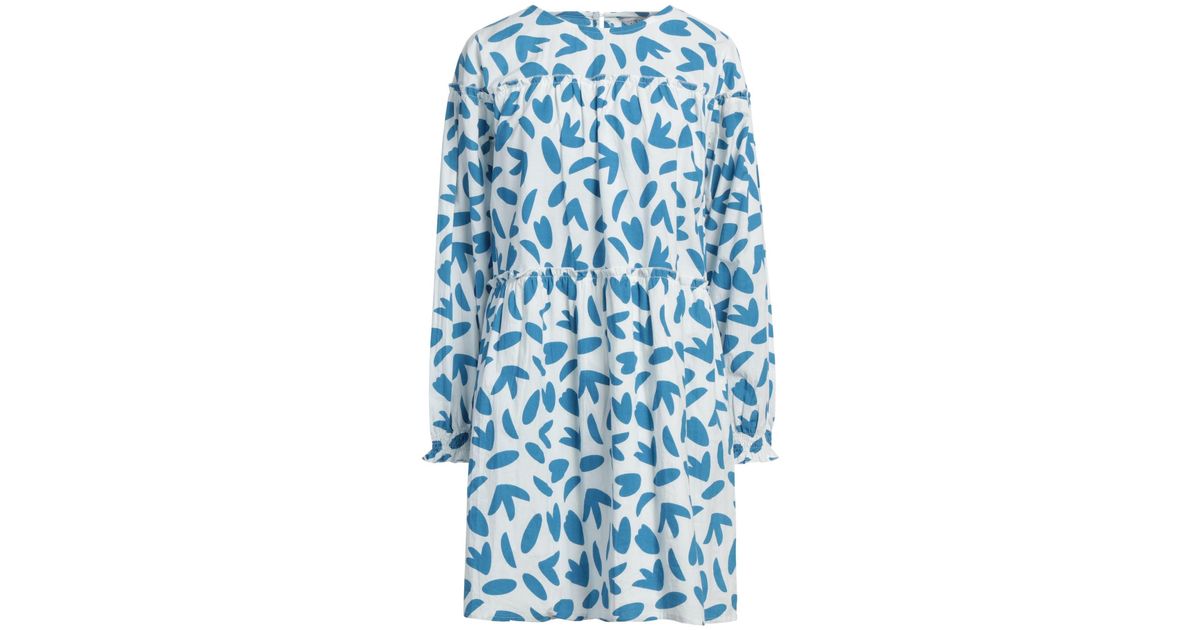 Compañía Fantástica Mini Dress Cotton in Blue | Lyst