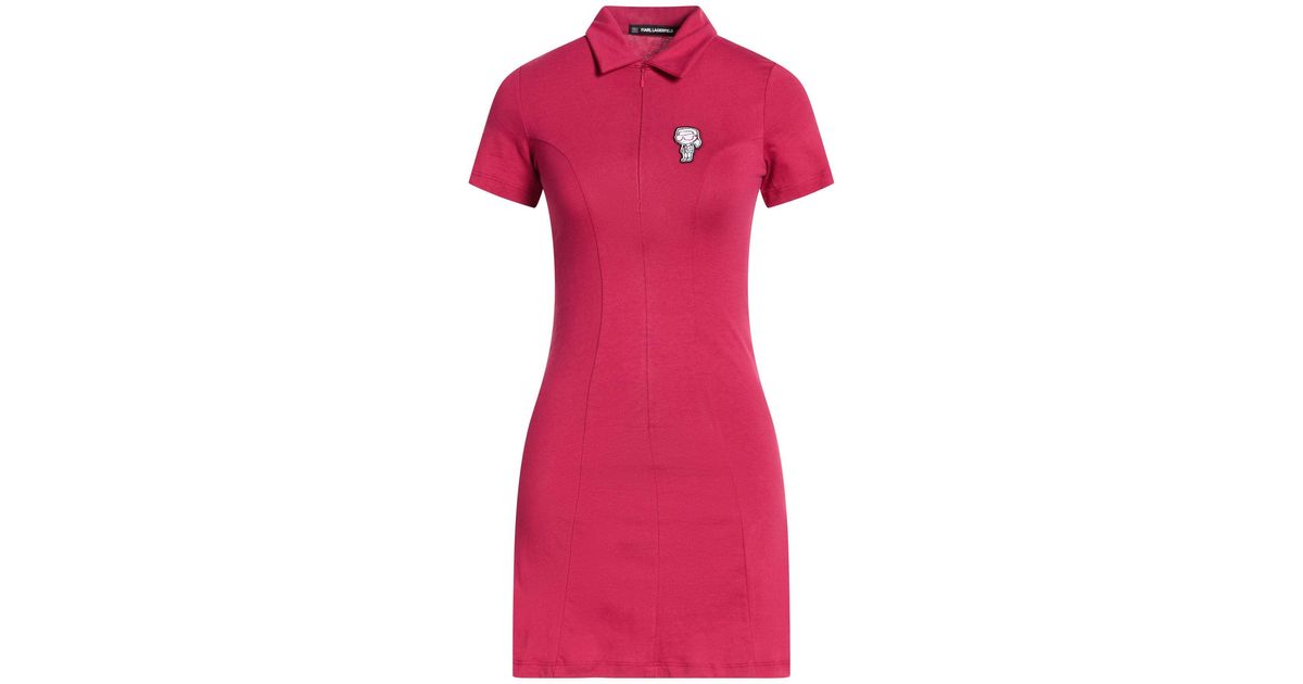 KARL LAGERFELD Mini Dresses in Pink | Lyst