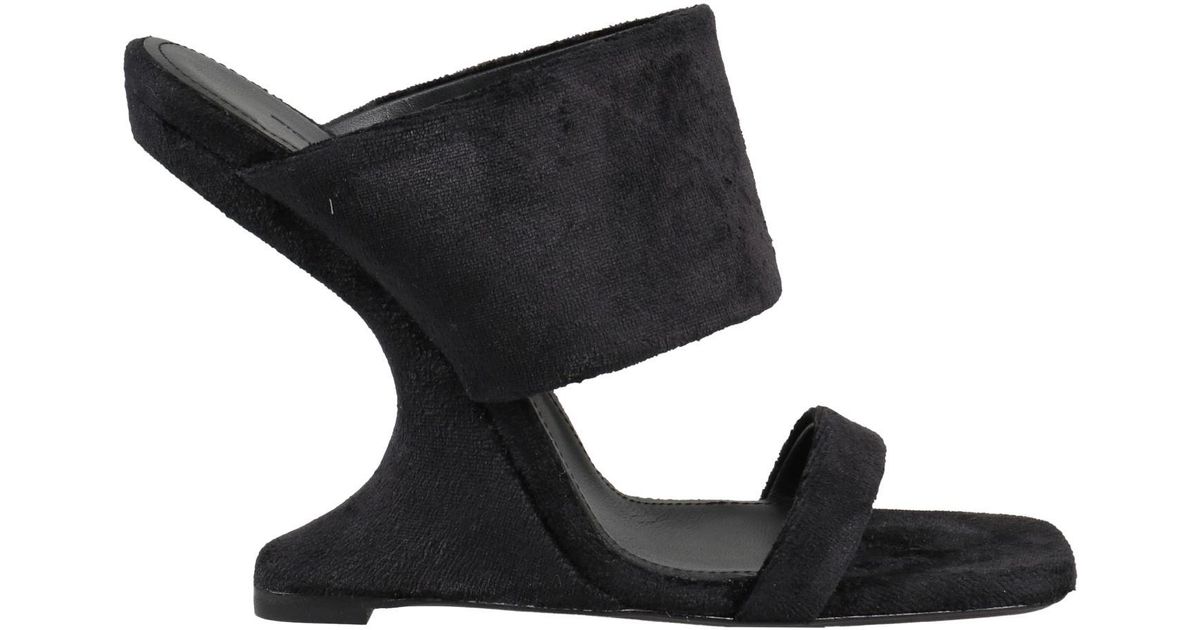 Rick Owens Sandals Textile Fibers in Black | Lyst
