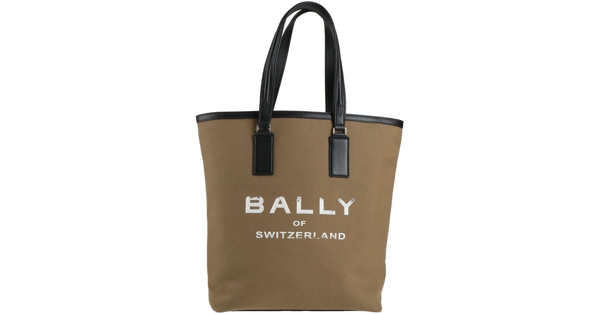 Bally Military Handbag Textile Fibers, Leather in Natural | Lyst UK