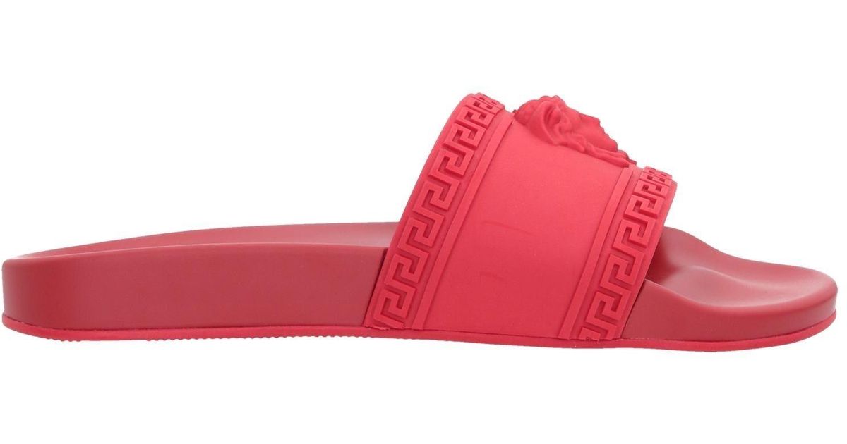 Versace Medusa-Head PVC Slides in Red for Men | Lyst