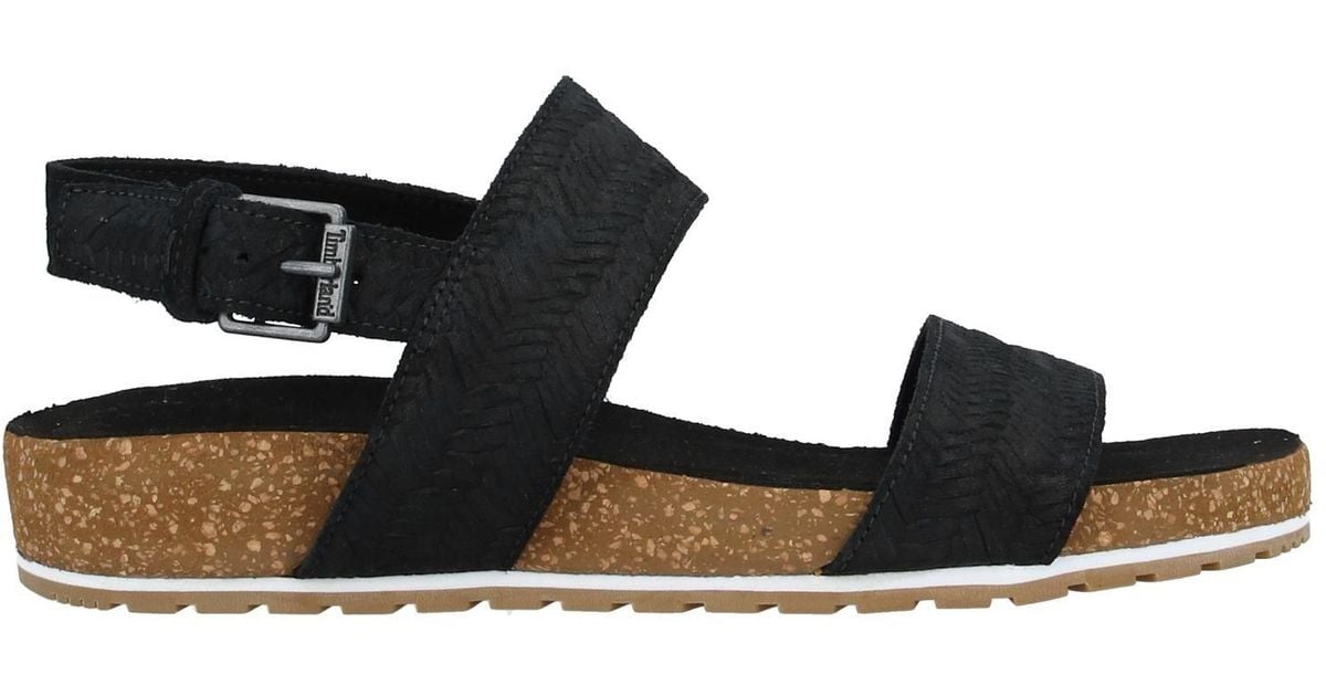 Timberland Leather Sandals in Black - Lyst