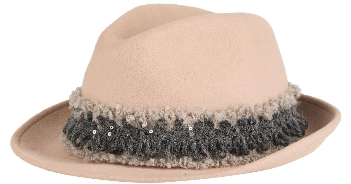 Gaynor Hat Wool in Natural | Lyst