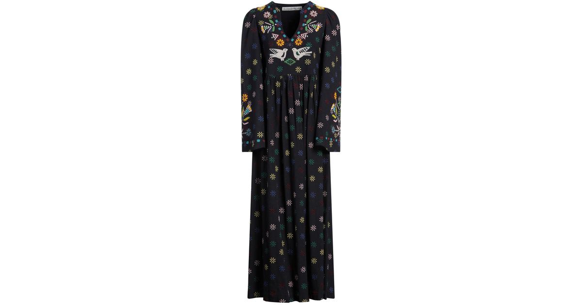 Alix Of Bohemia Maxi Dress Silk in Black | Lyst