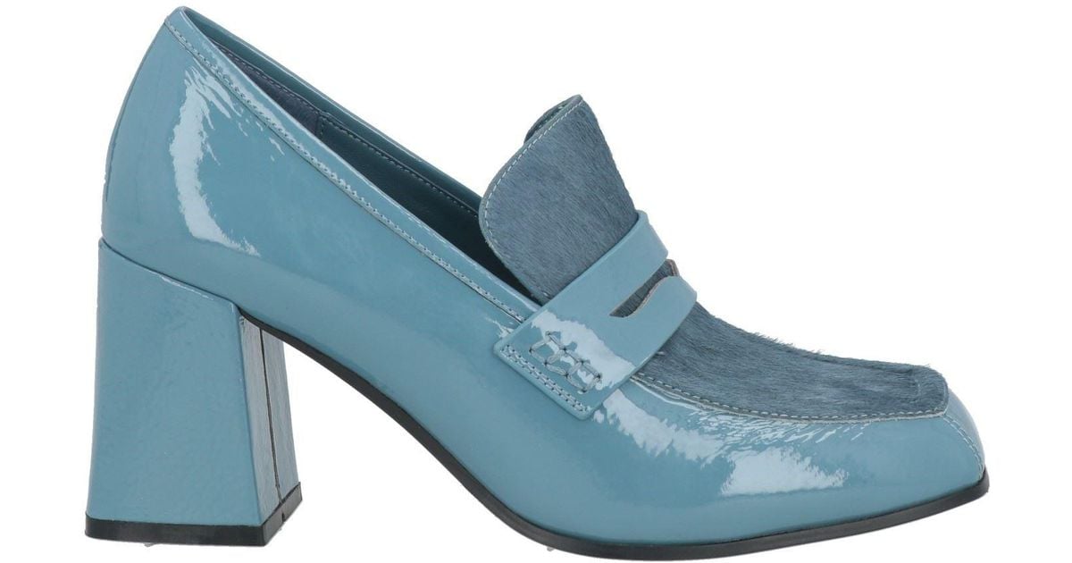 Jeannot Pastel Loafers Leather in Blue | Lyst