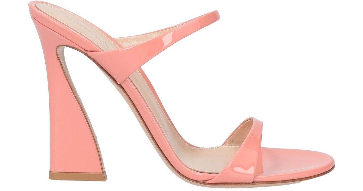Gianvito Rossi Pastel Sandals Leather in Pink | Lyst