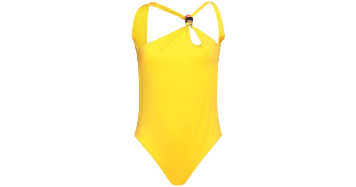 Sandro One-piece Swimsuit in Yellow | Lyst