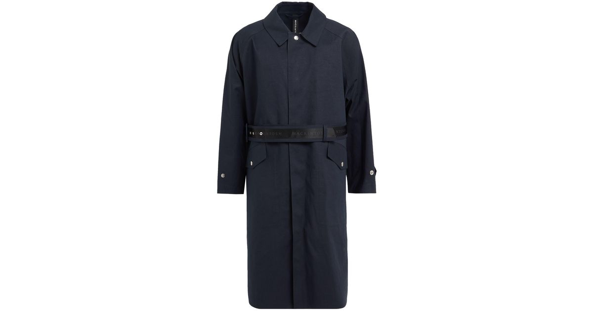 Mackintosh Overcoat & Trench Coat Cotton in Blue for Men | Lyst UK