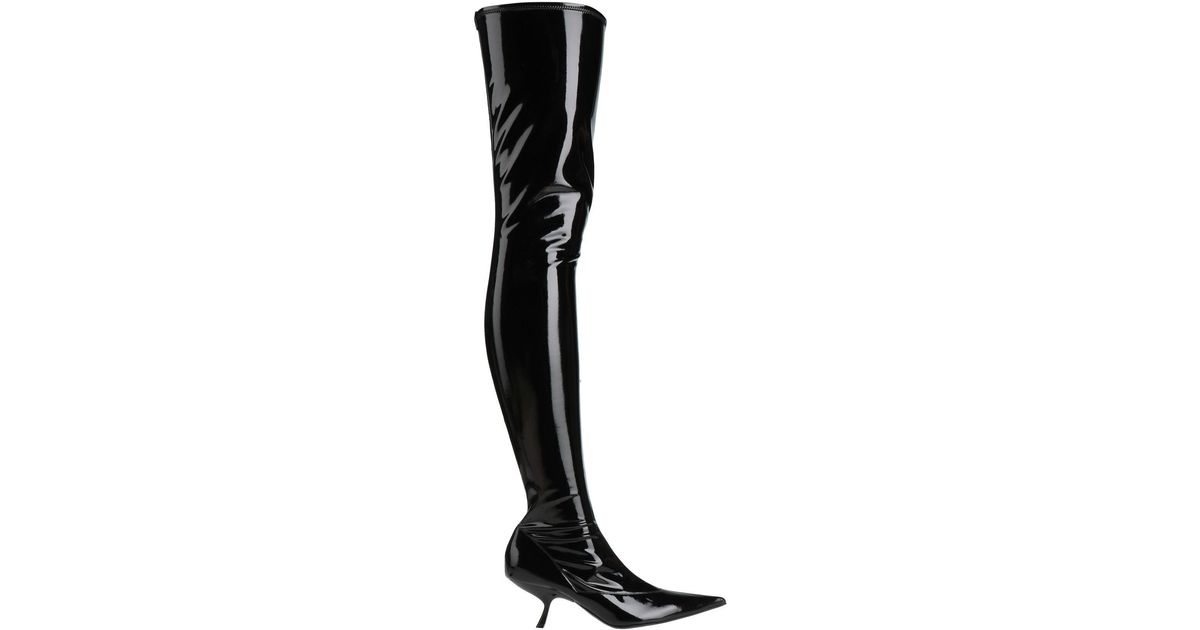 Sergio Rossi Boot Latex in Black | Lyst