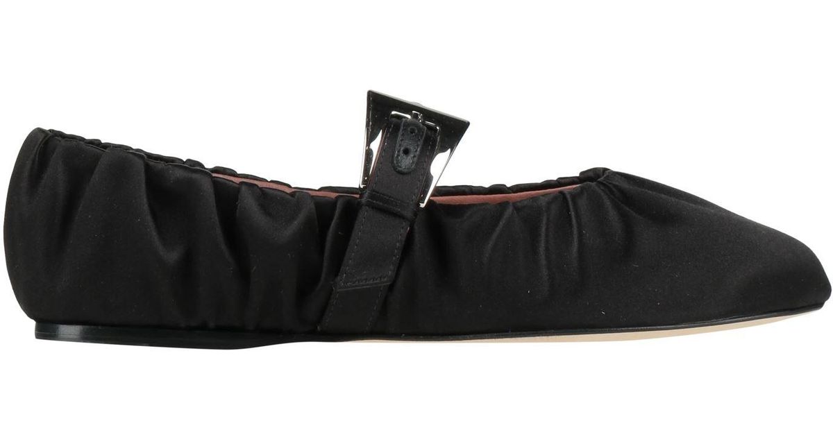 Paris Texas Ballet Flats Textile Fibers in Black | Lyst