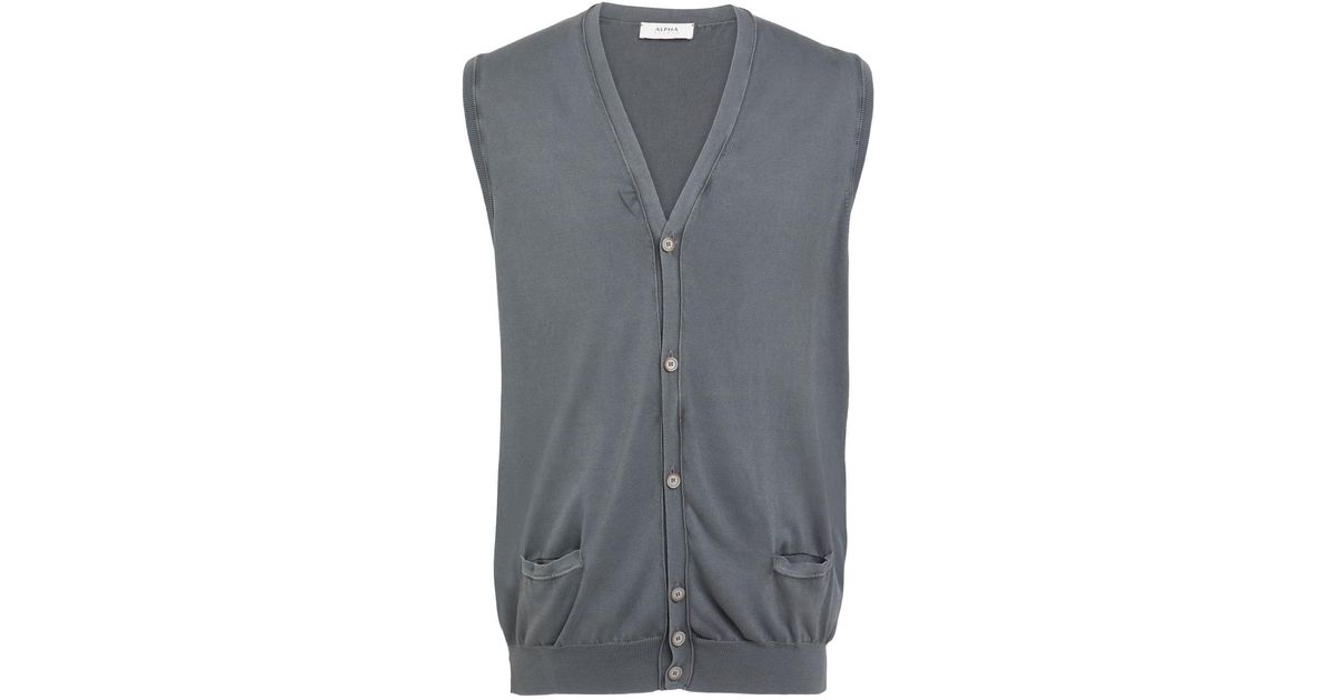 Alpha Studio Cardigans in Grey for Men | Lyst UK