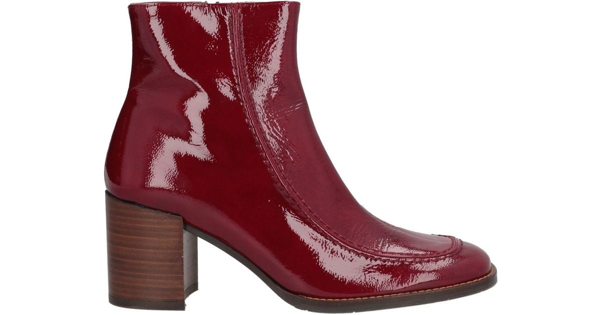 Pertini Brick Ankle Boots Leather in Red | Lyst