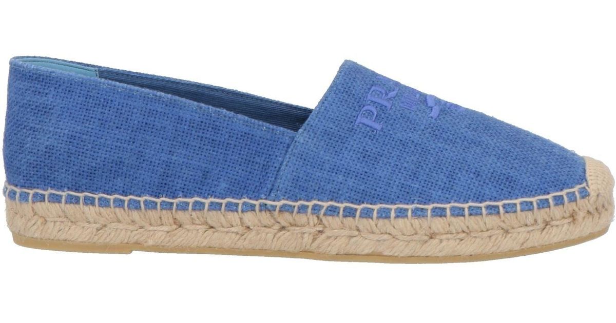Prada Espadrilles Textile Fibers in Blue | Lyst