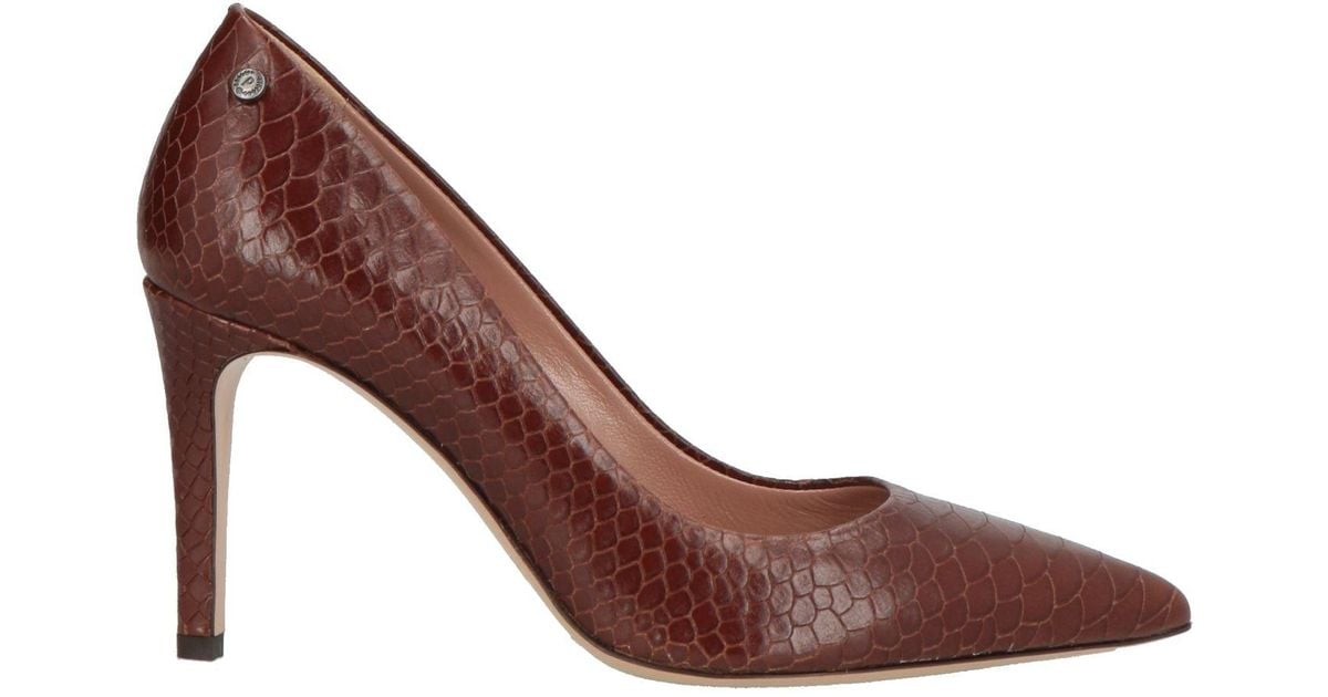Pollini Pumps Calfskin in Brown | Lyst UK