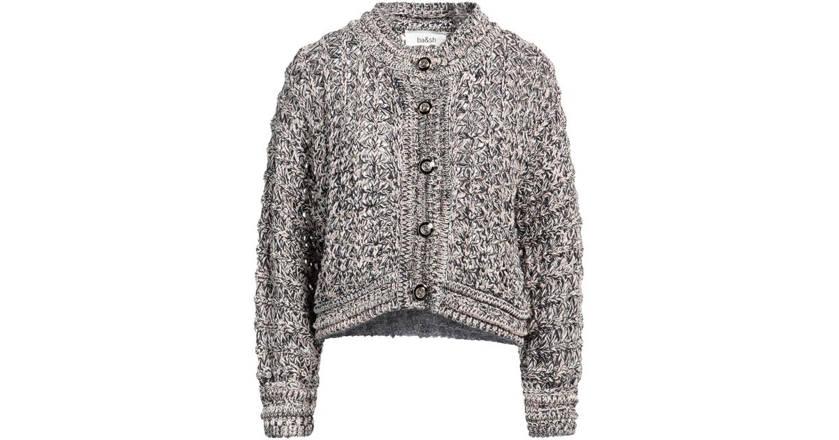 Ba&sh Cardigan in Grey | Lyst UK