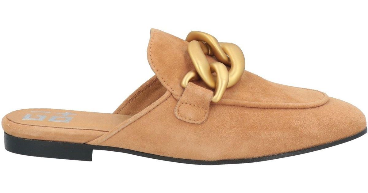 GIO+ Sand Mules & Clogs Leather in Natural | Lyst