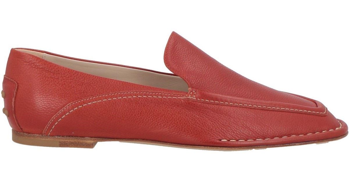Tod's Loafer in Red | Lyst
