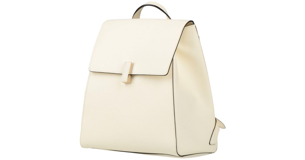 Valextra Backpack Calfskin in Natural | Lyst