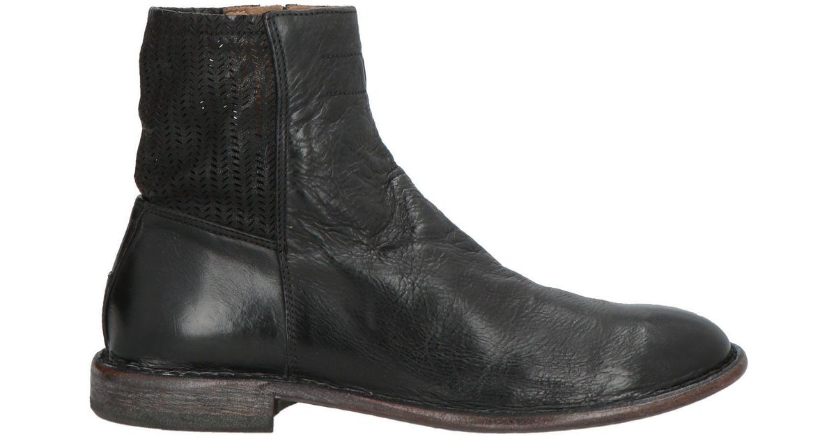 Moma Ideal Block Ankle Boots Leather in Black | Lyst UK