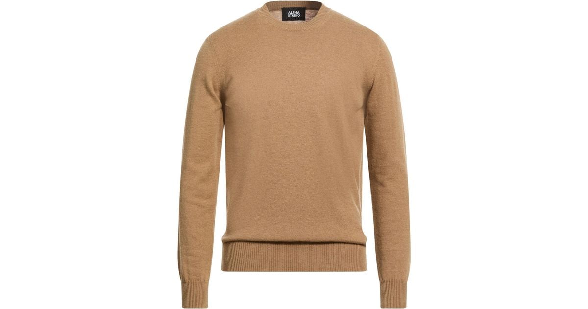 Alpha Studio Jumper in Brown for Men | Lyst UK
