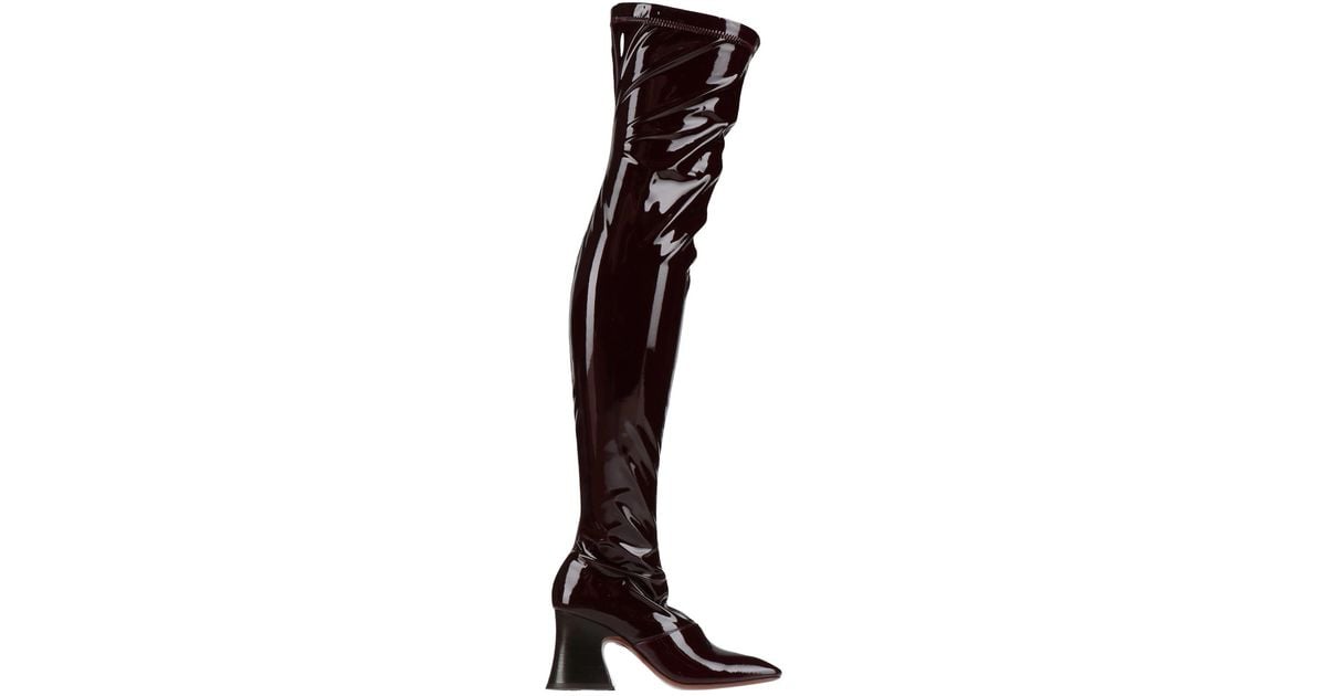 Chloé Plum Boot Leather in Purple | Lyst UK